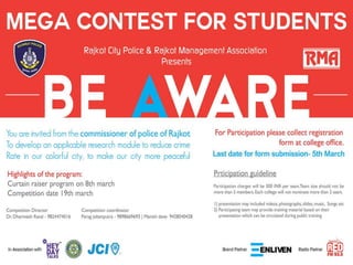 Presentation journey of Be-Aware Program | PPT