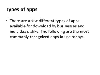 Gadget and apps in computing | PPTX