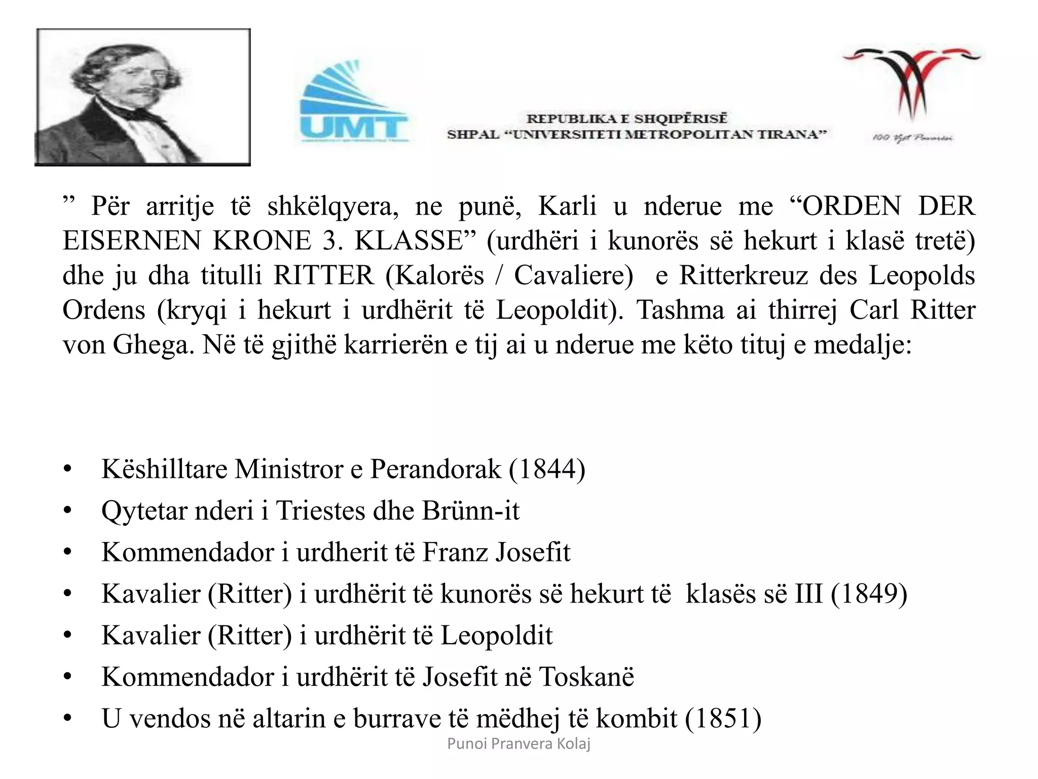 Presentation karl gega | PPT