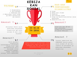 Kebijakan Sosial Disabilitas dalam Bidang Pekerjaan | PPTX