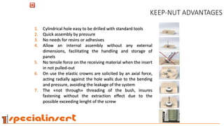 Presentation keep nut specialinsert - 2018 linkedin | PPTX