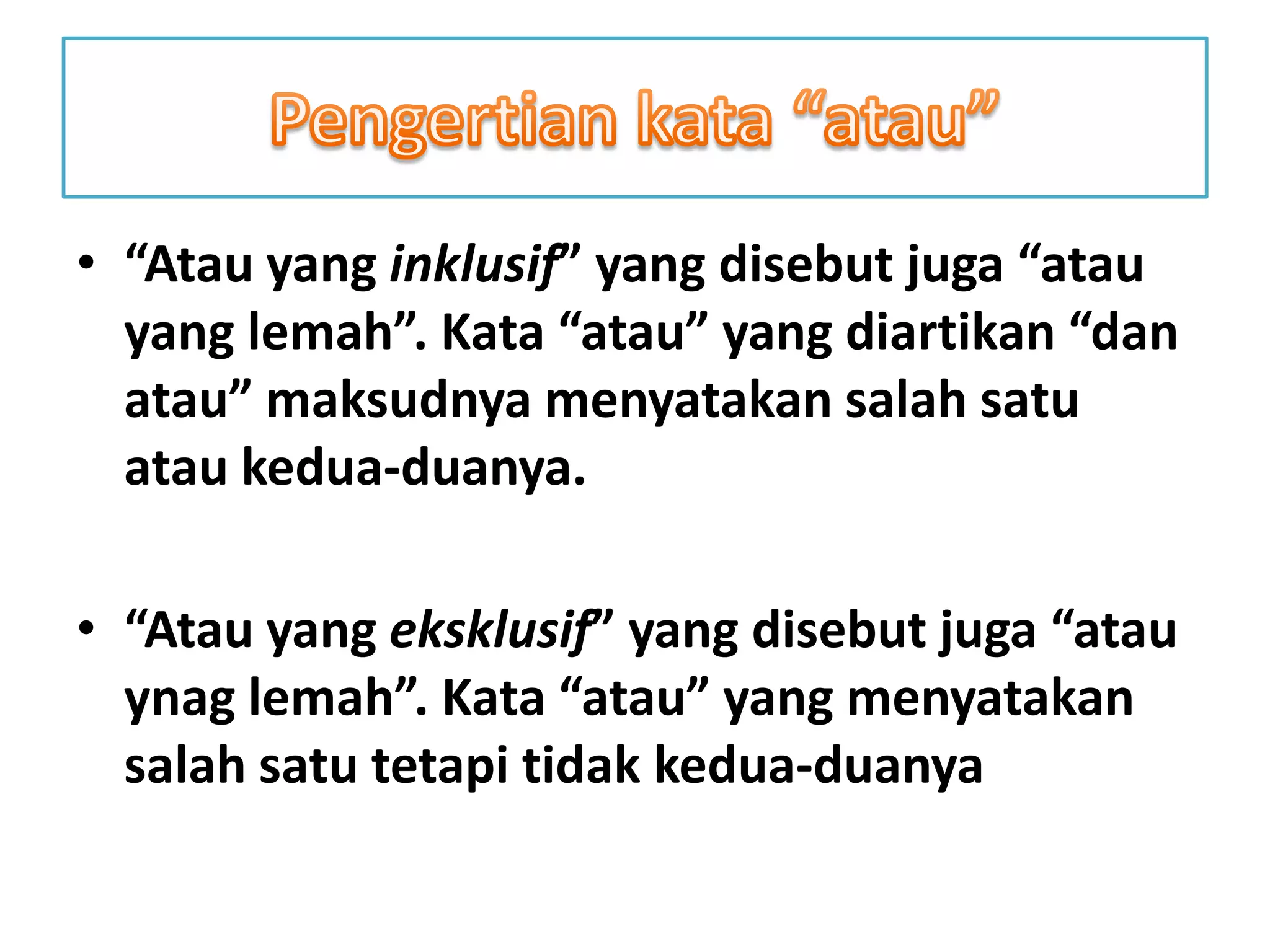 operasi negasi, konjungsi, dan disjungsi | PPTX