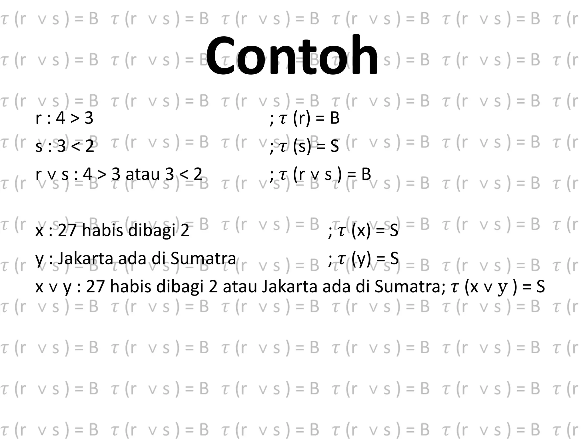 operasi negasi, konjungsi, dan disjungsi | PPTX