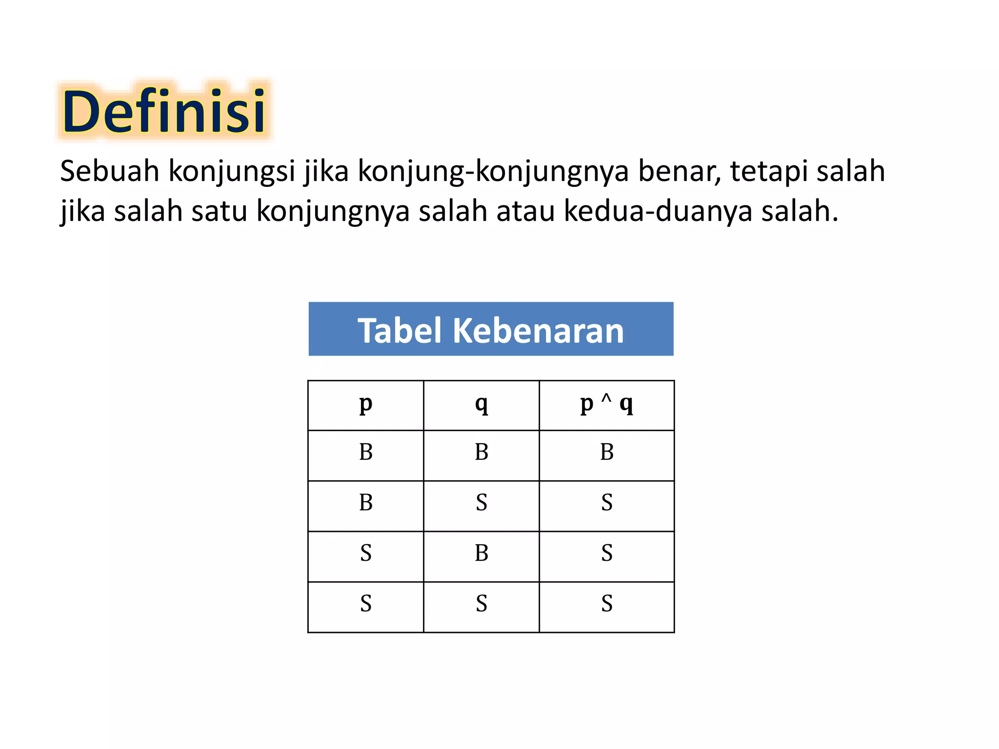 operasi negasi, konjungsi, dan disjungsi | PPTX