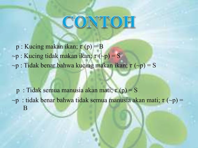 operasi negasi, konjungsi, dan disjungsi | PPT