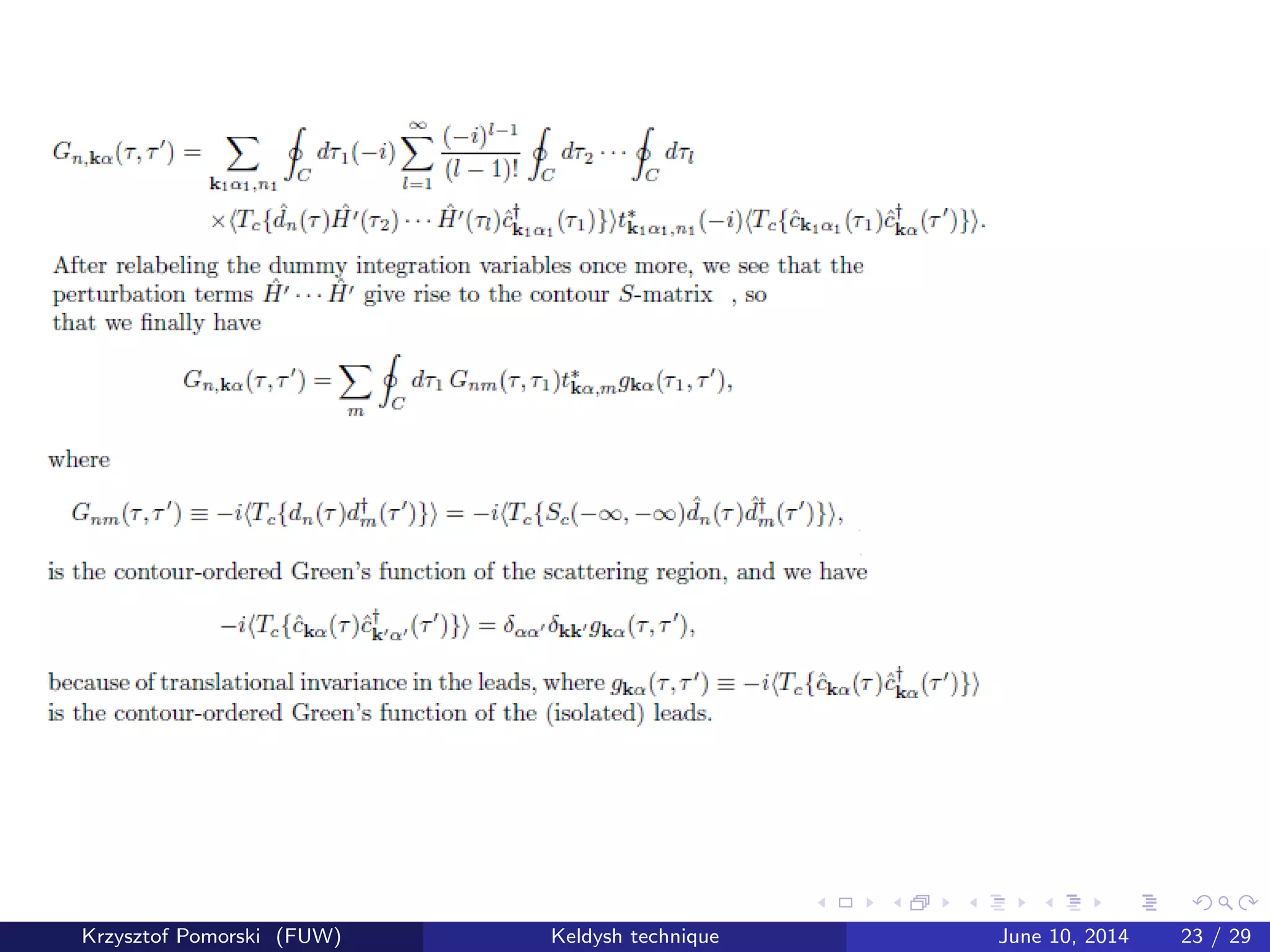 Introduction to Keldysh technique | PDF