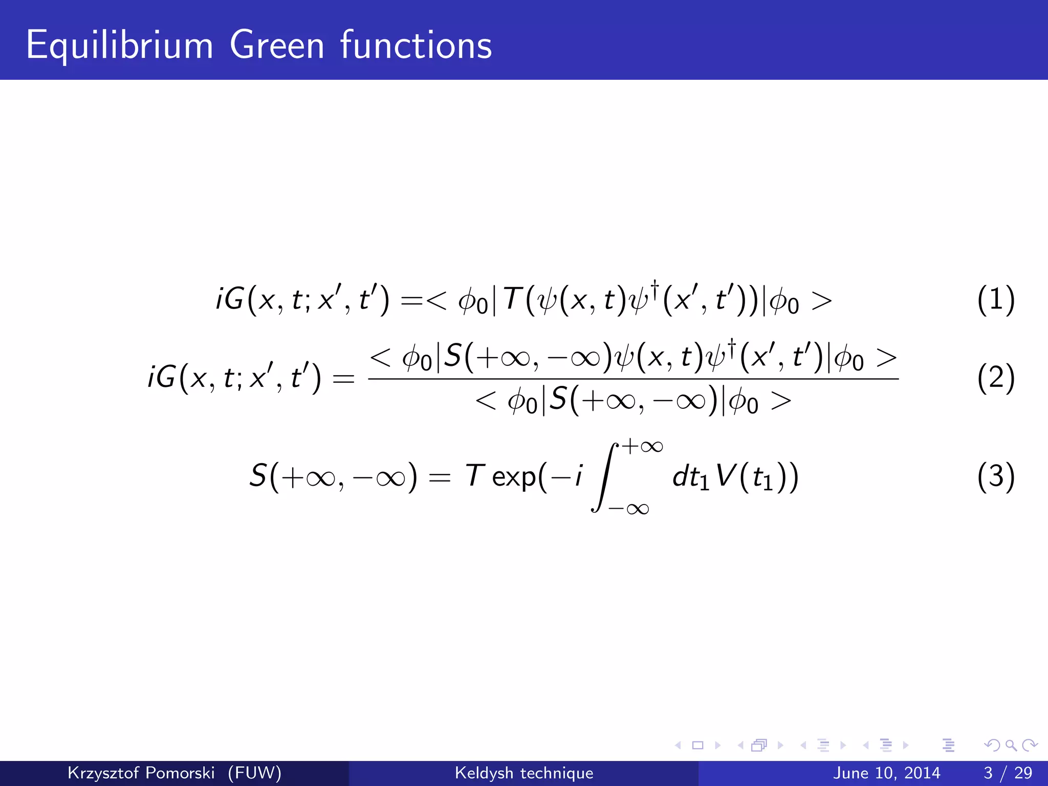 Introduction to Keldysh technique | PDF