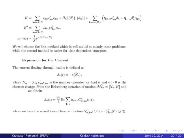 Introduction to Keldysh technique | PDF | Physics | Science