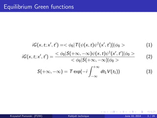 Introduction to Keldysh technique | PDF
