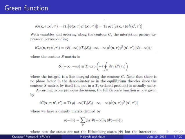 Introduction to Keldysh technique | PDF | Physics | Science