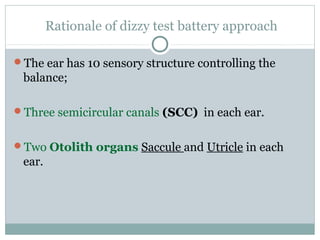 Investigating a Dizzy Patient | PPT