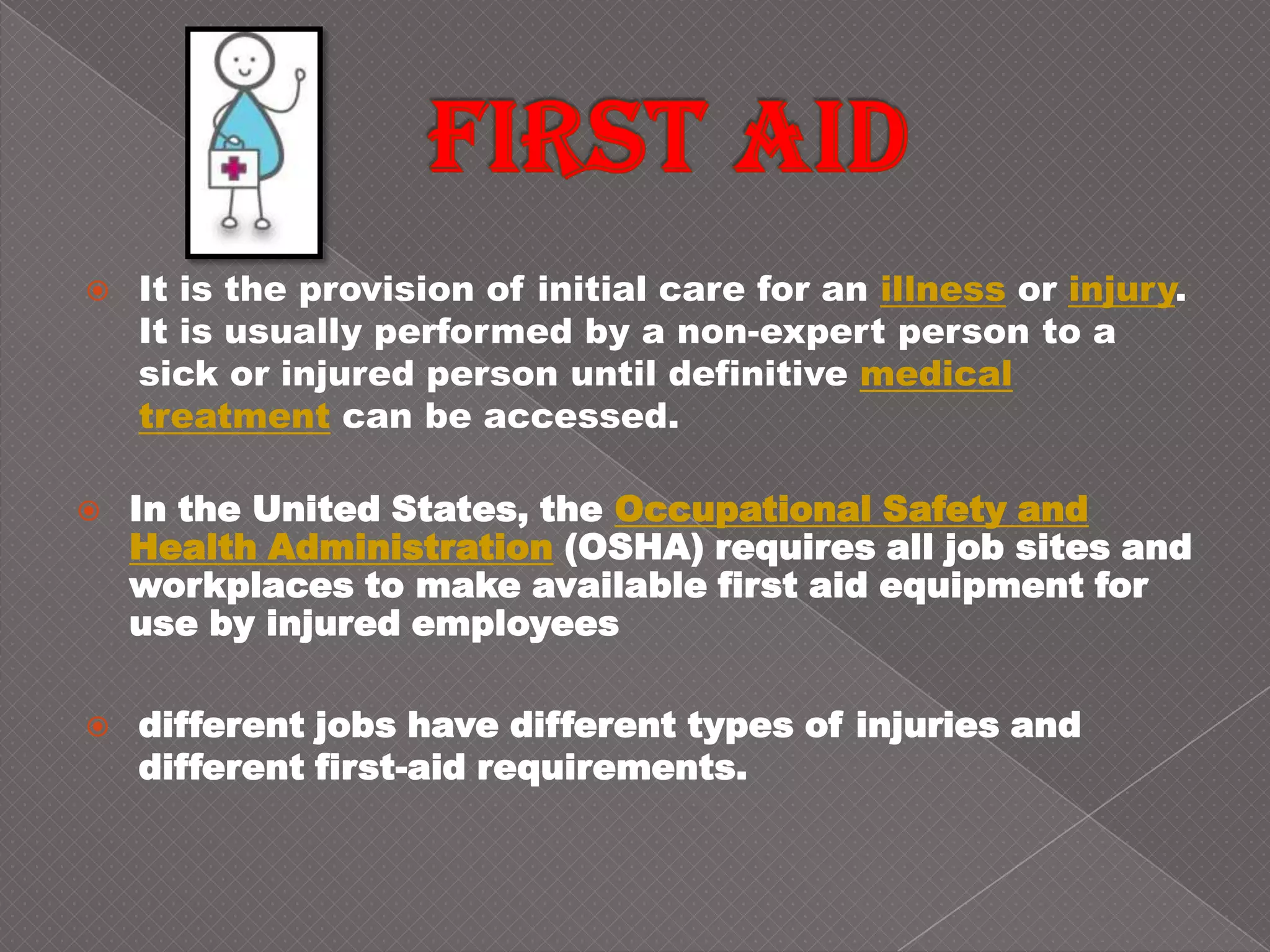 Presentation OSHA ( Occupational Safety and Health Administration ...