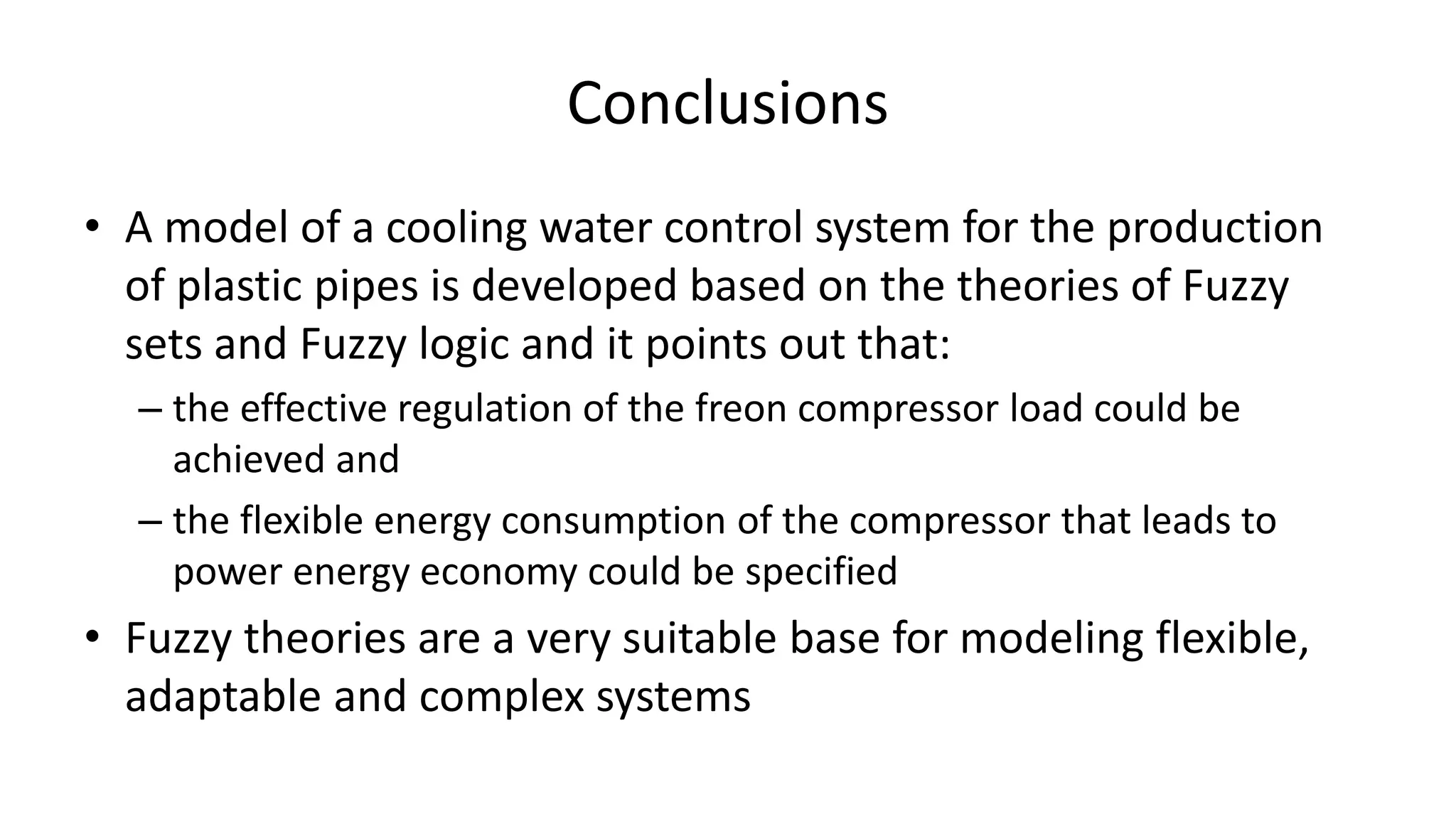 Cooling Water Control System Fuzzy Logic | PPT