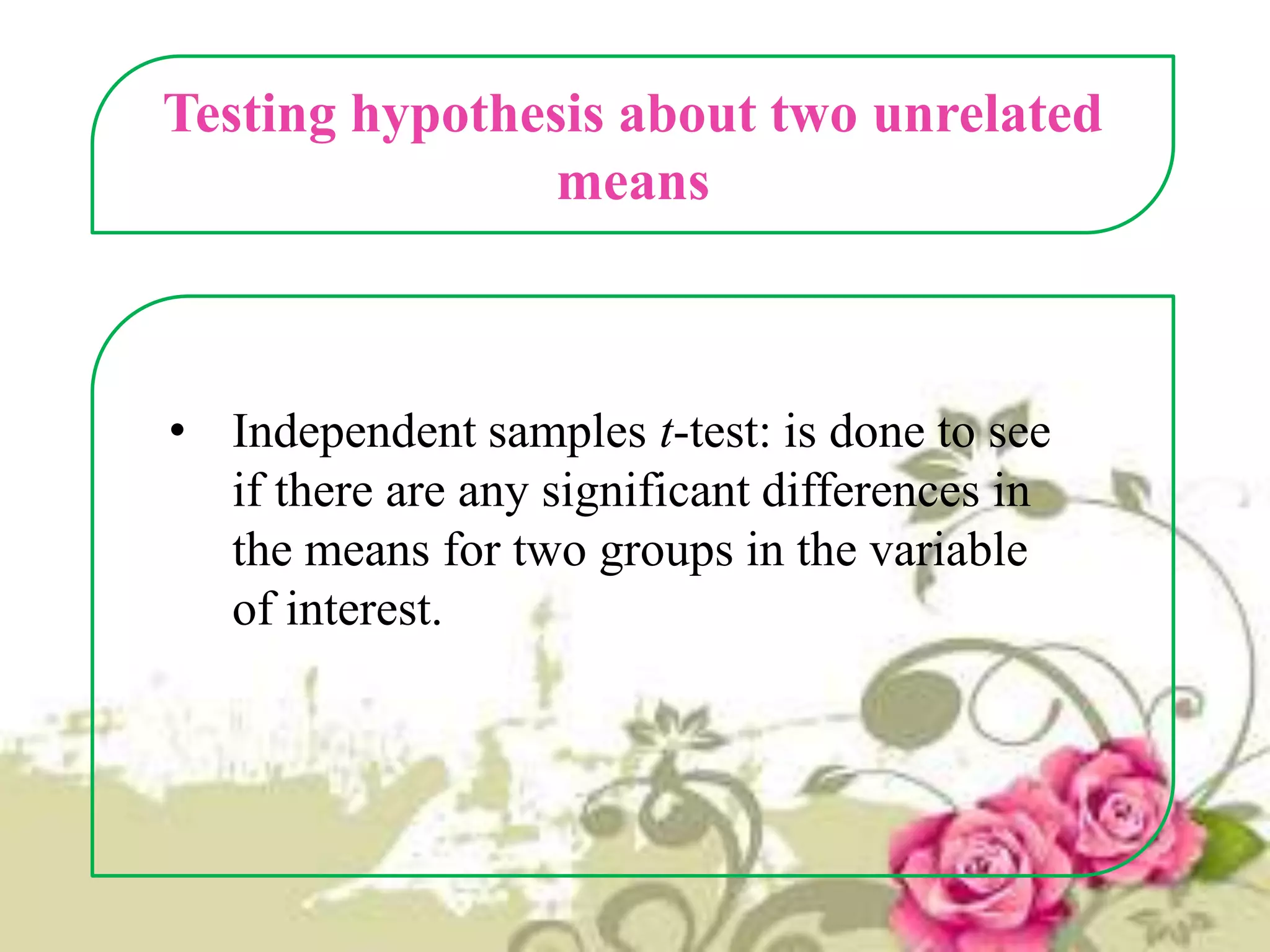 Quantitative Data Analysis: Hypothesis Testing | PPTX