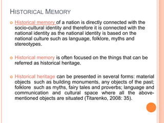 The importance of Historical Conscience for a creative return to the ...