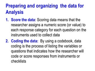 Analysing/Interpreting Quantitative Research | PPTX