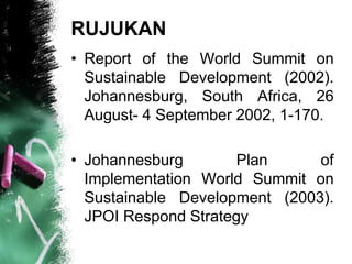 Presentation Mengenai Johannesburg Plan of Implementation | PPTX