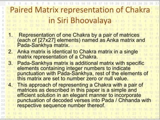 Some Structural Aspects of Siri-Bhoovalaya | PPTX