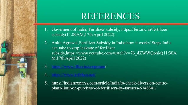Fertilizer Subsidies.pptx | Agriculture | Industries
