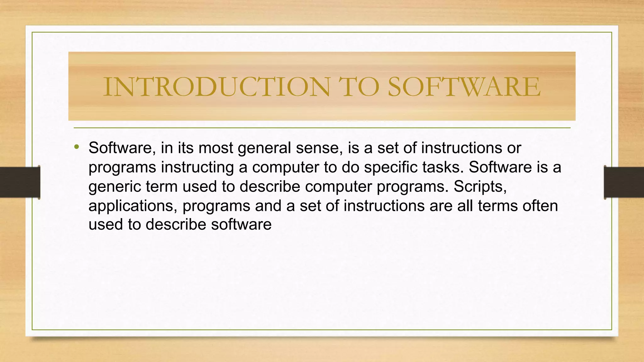 Presentation on software and its types | PPTX