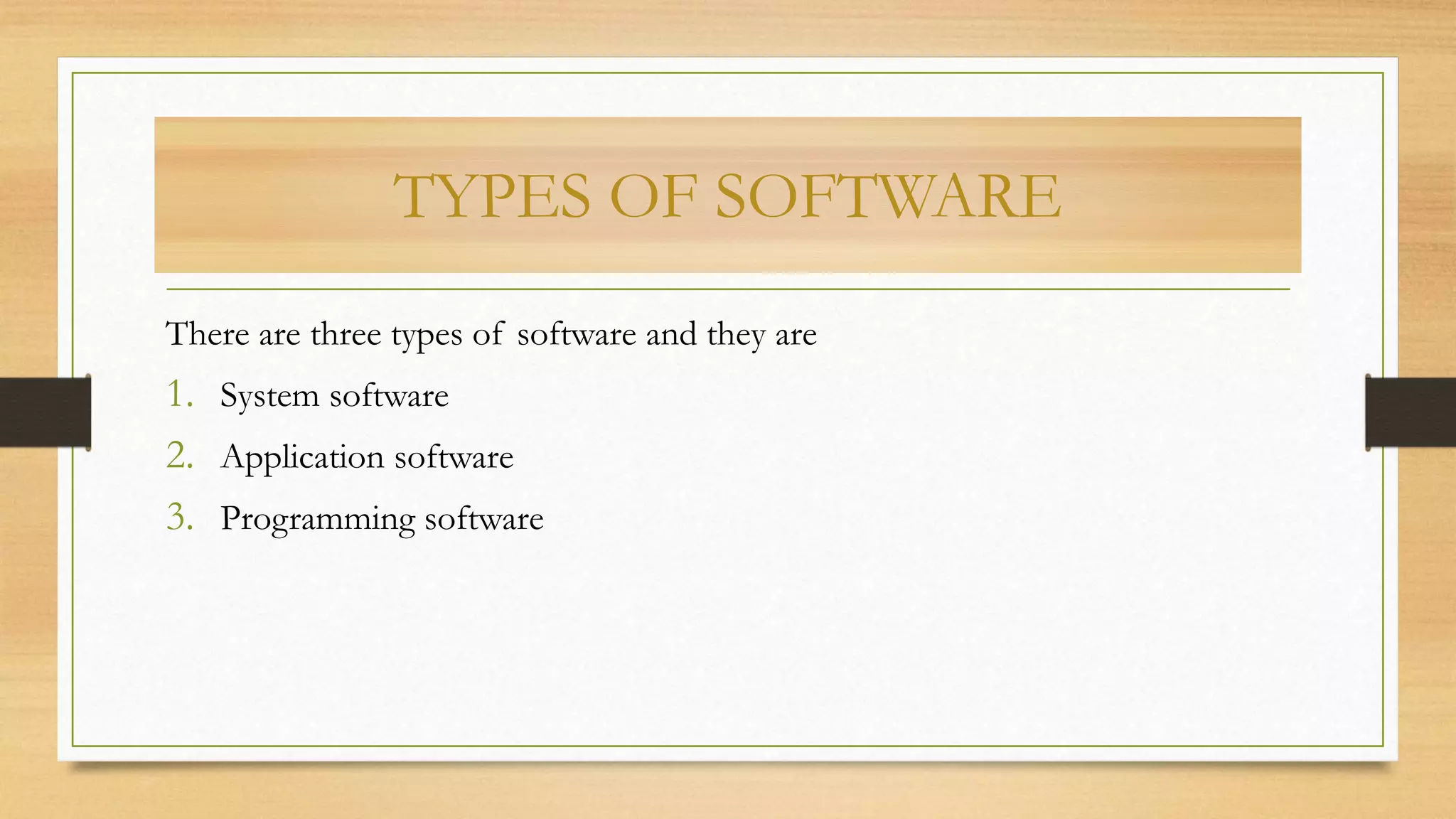 Presentation on software and its types | PPTX