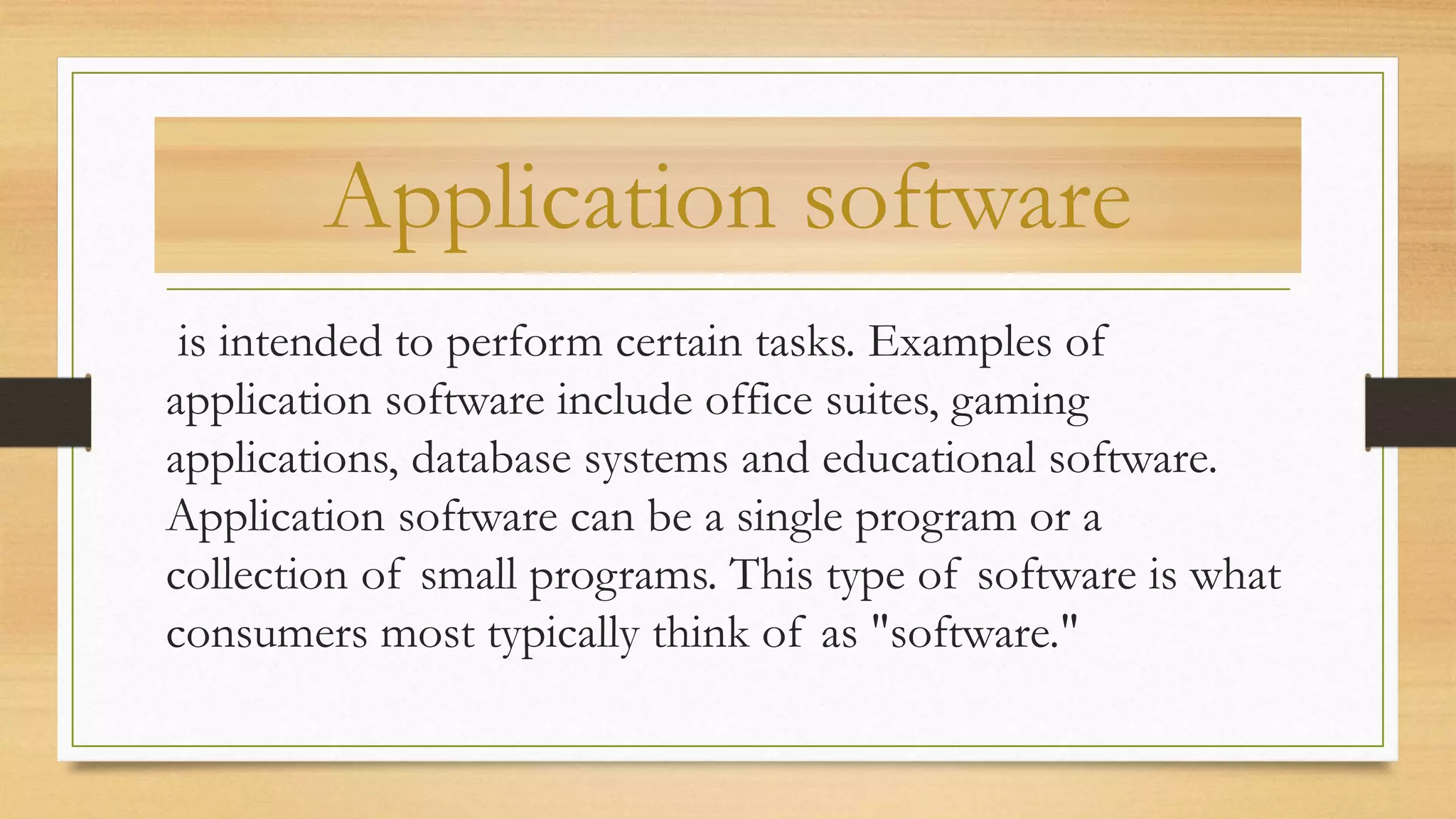 Presentation on software and its types | PPTX