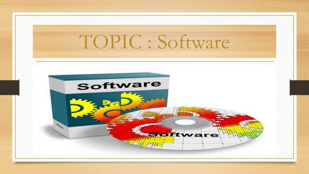 Presentation on software and its types | PPTX | Computer Software and ...