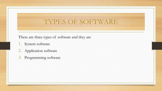 Presentation on software and its types | PPTX | Computer Software and ...