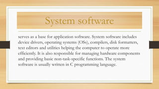 Presentation on software and its types | PPTX