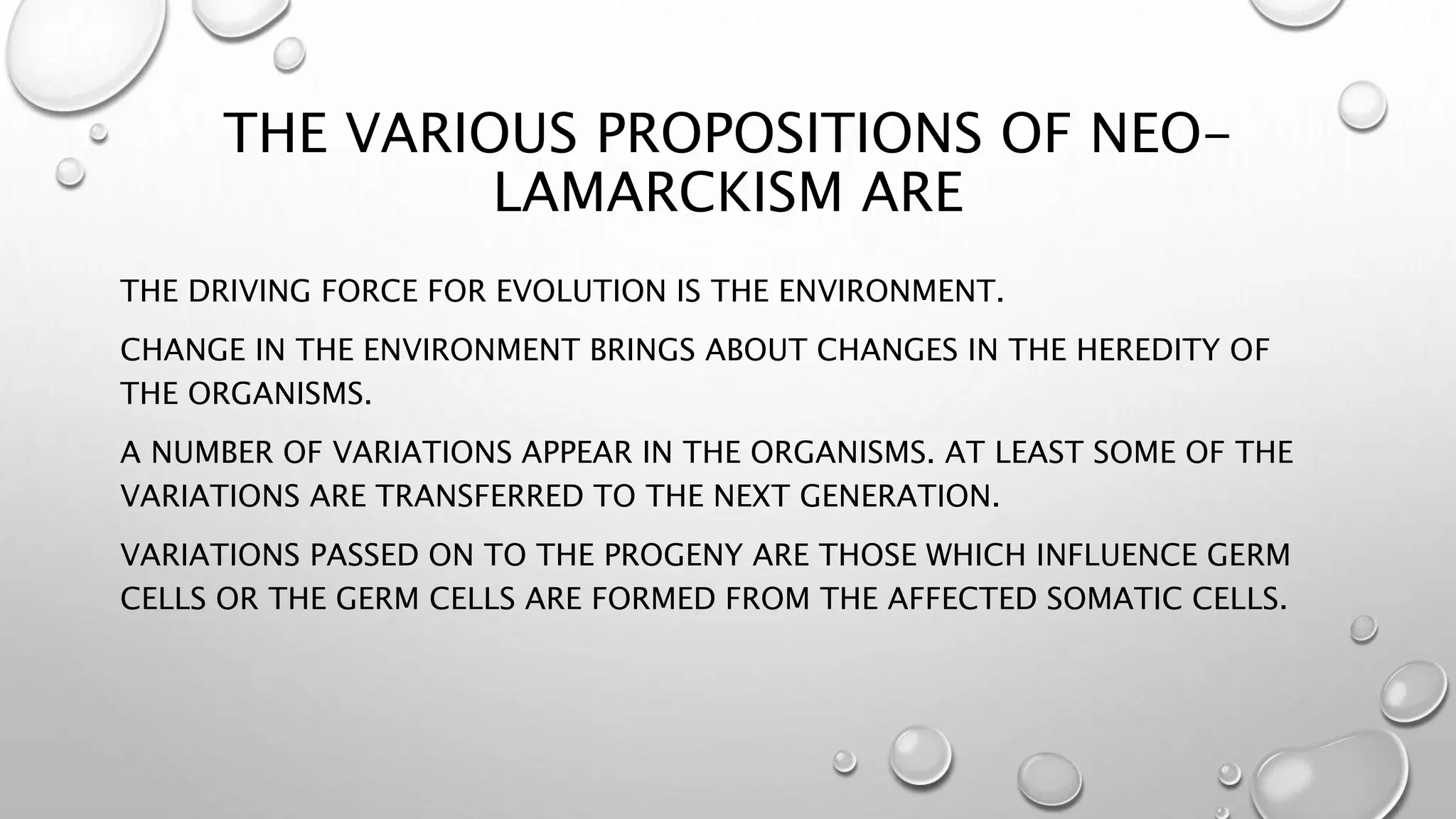 Presentation lamarckism evolution ecology | PPTX