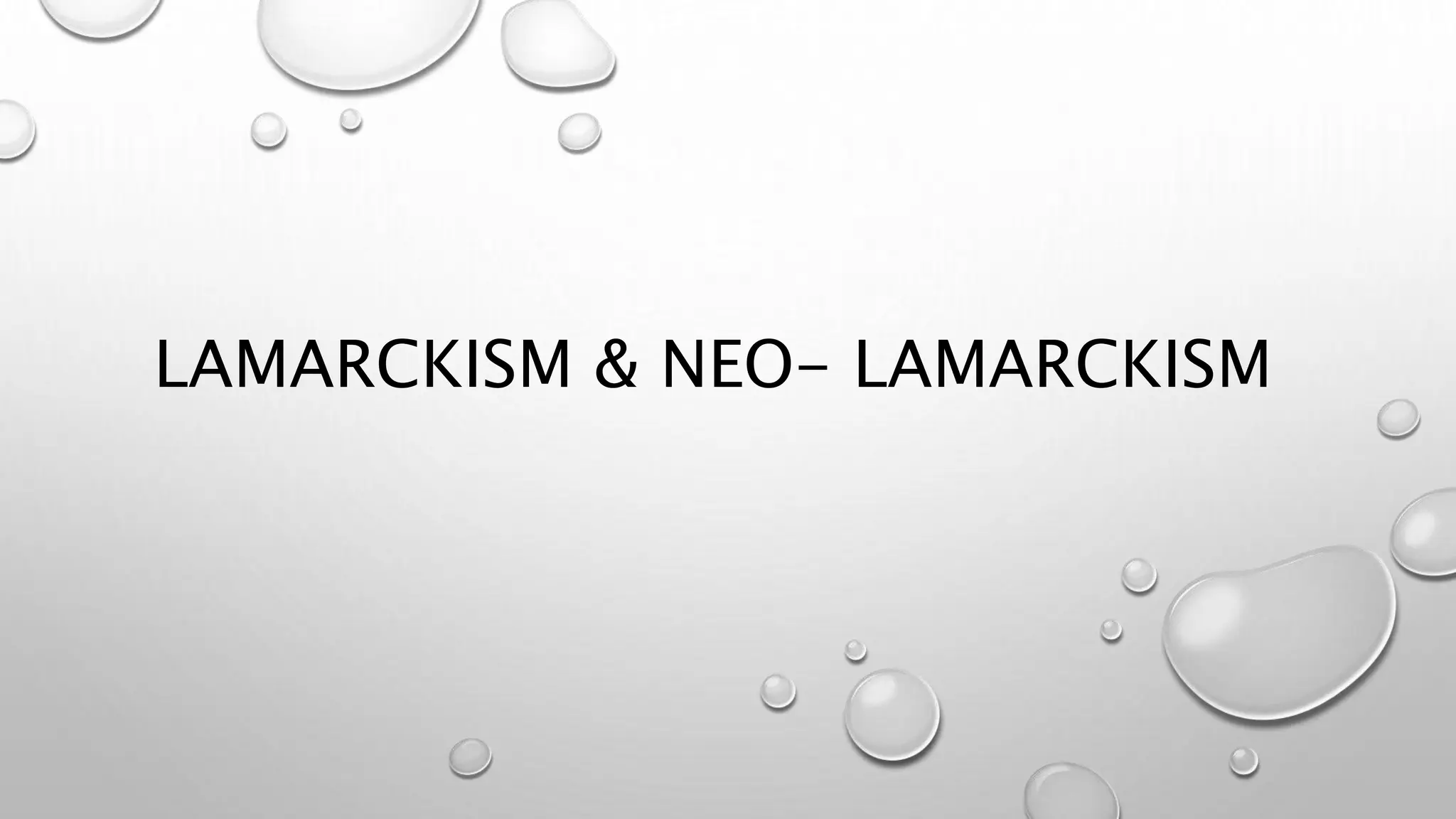 Presentation lamarckism evolution ecology | PPTX