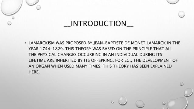 Presentation lamarckism evolution ecology | PPTX | Biological Sciences ...