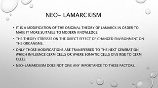 Presentation lamarckism evolution ecology | PPTX