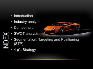 SWOT ANALYSIS on LAMBORGHINI | PPTX