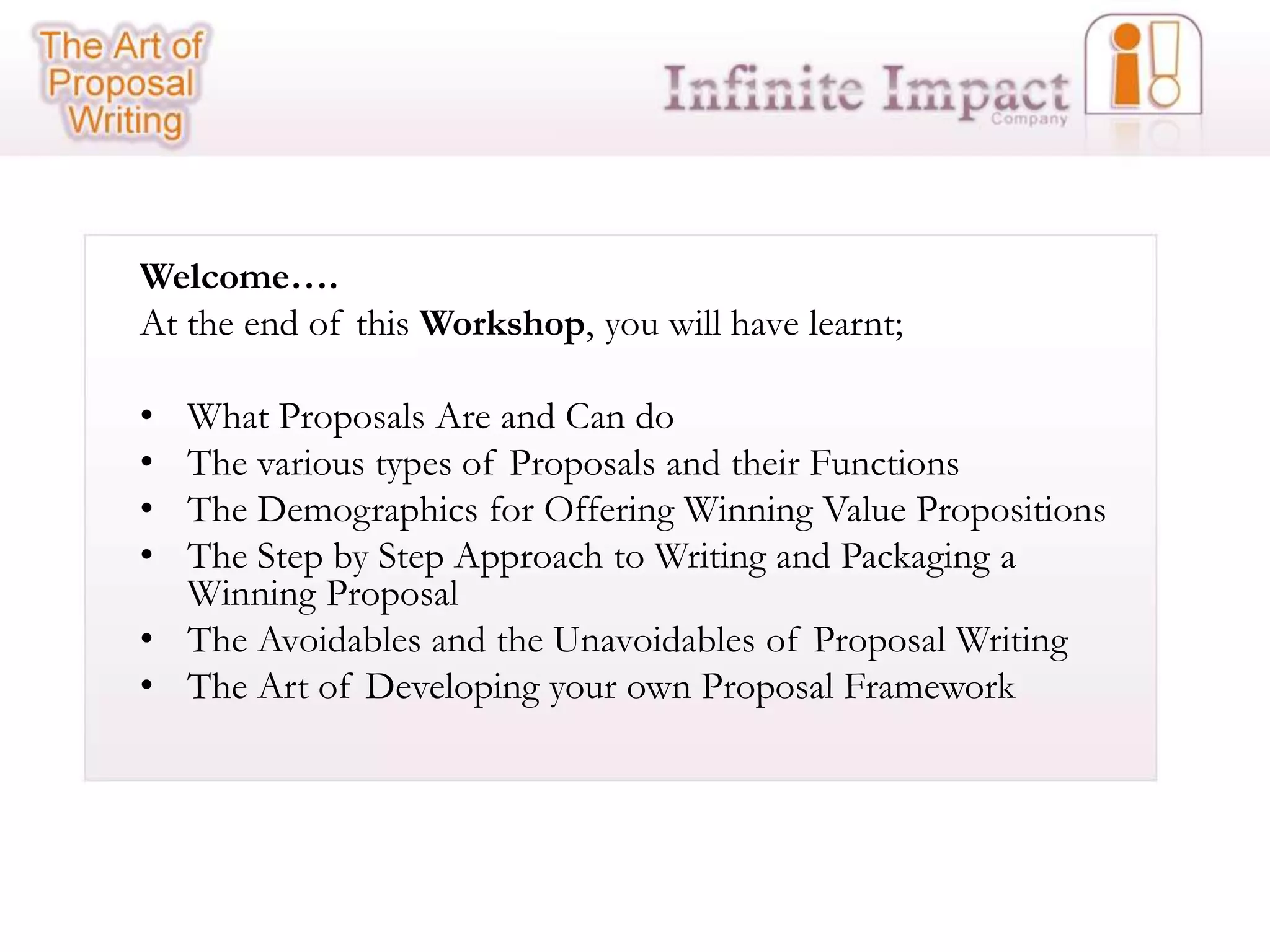 The Art of Proposal Writing | PPT