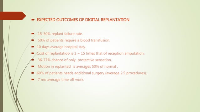 Basics of limb replantation | PPTX | First Aid | Injuries