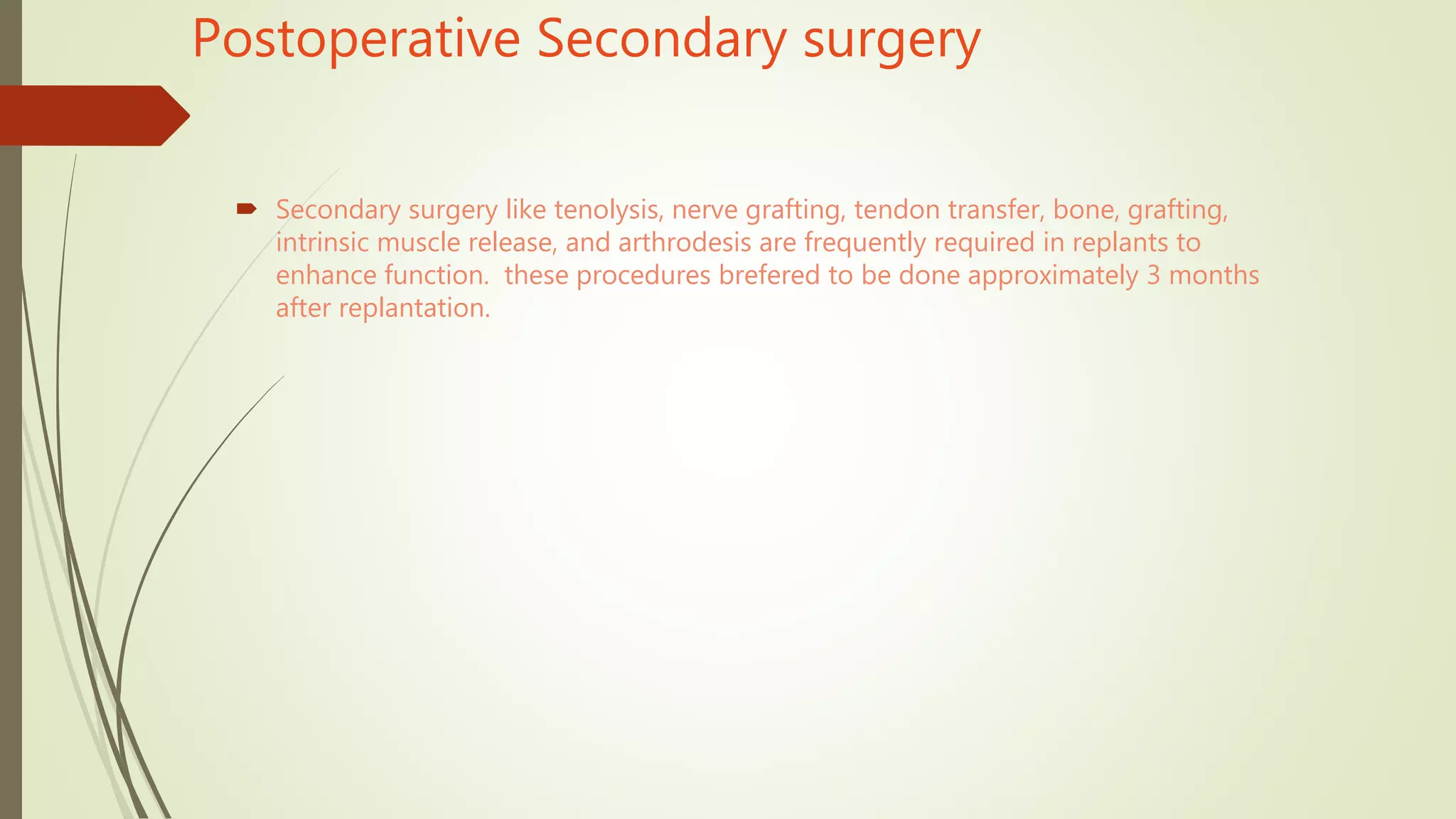 Basics of limb replantation | PPTX