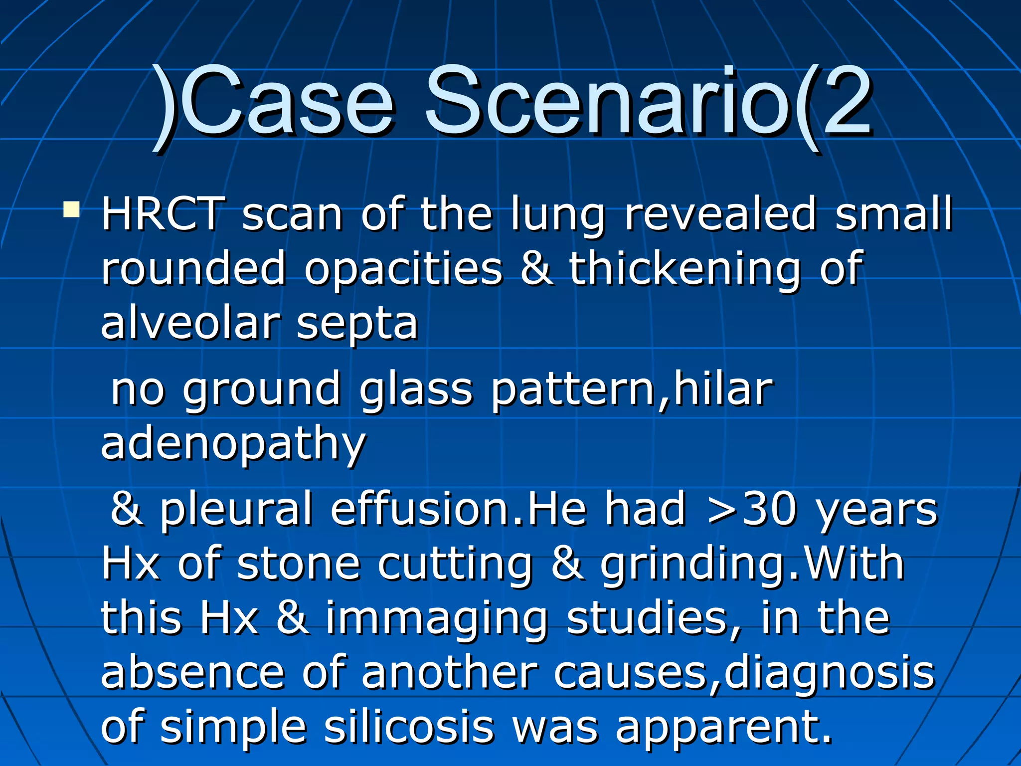 Pneumoconiosis (silicosis) | PPT