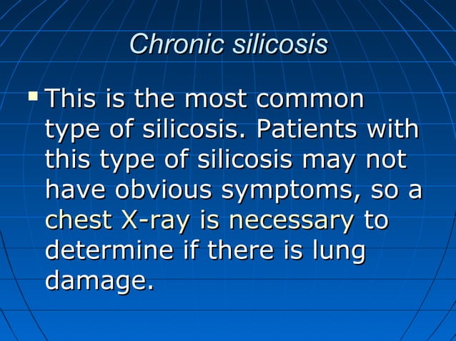 Pneumoconiosis (silicosis) | PPT