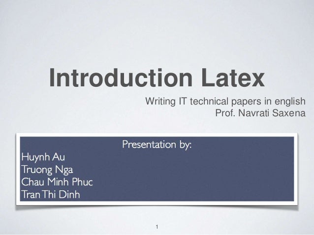 Introduction Latex