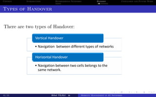 Gestion de la mobilité en 4G | PPT