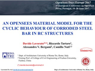 An OpenSees material model for the cyclic behaviour of corroded steel ...