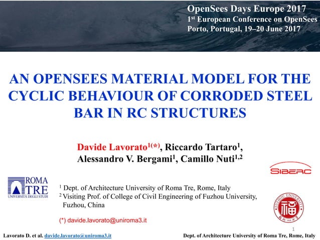 An OpenSees material model for the cyclic behaviour of corroded steel bar in RC structures | PDF