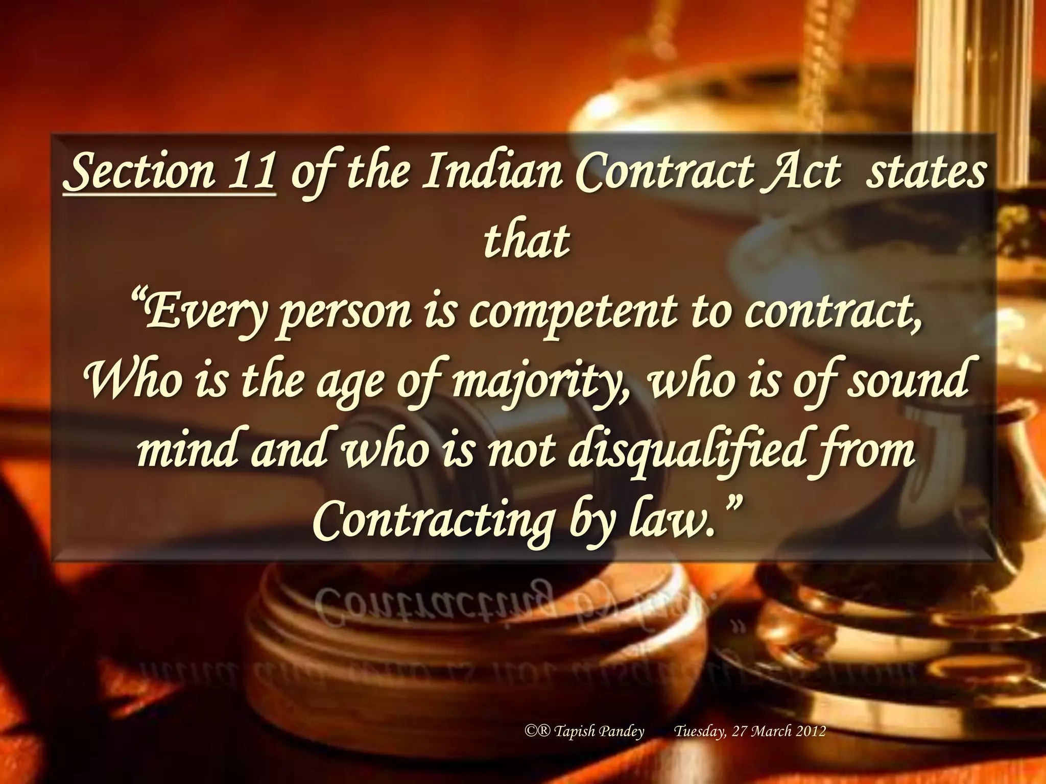 The Competency of the Parties to Contract | PPTX