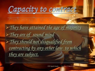 The Competency of the Parties to Contract | PPTX