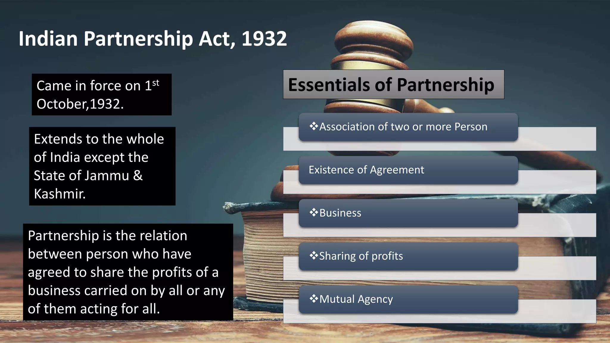 Indian Partnership Act, 1932 | PPT