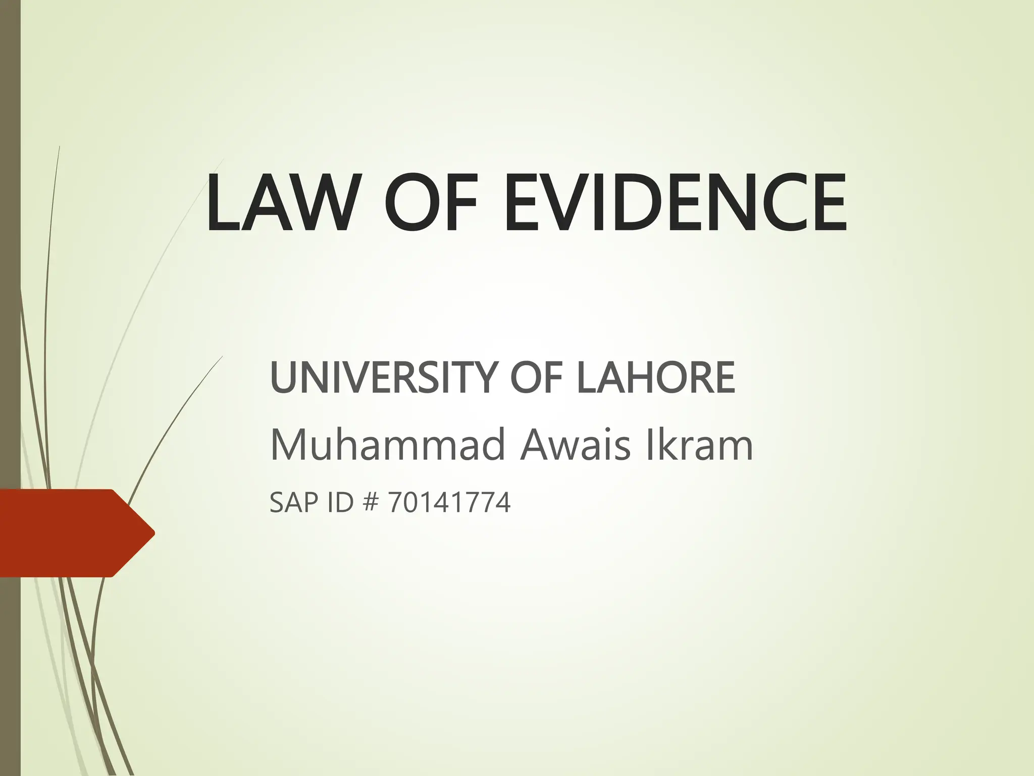 Presentation Law of Evidence - Burden of Proof.pptx