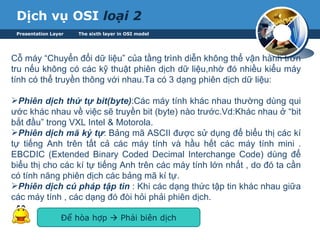 Presentation Layer | PPT