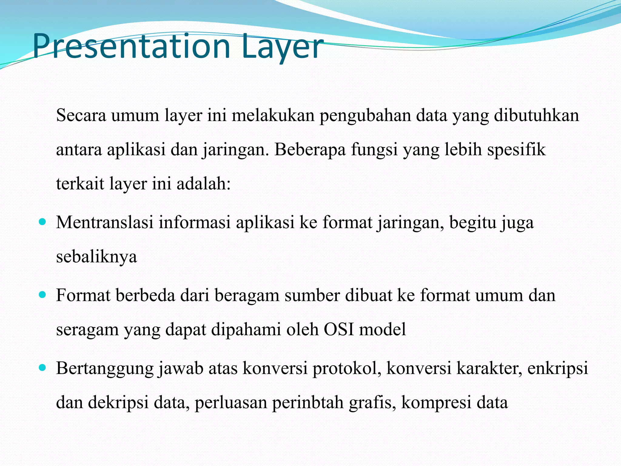 Presentation Layer (Layer OSI) | PPT