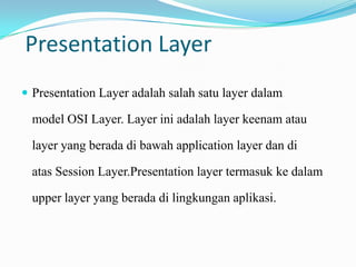 Presentation Layer (Layer OSI) | PPT